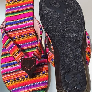 Peruvian Fabric Sandals, Popular Flip Flop Peru Sandals, Native Inca ...