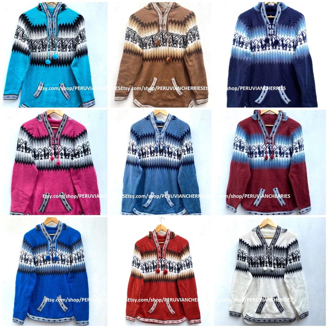 Alpaca unisex trui, alpaca wol vest kleine lama's hoodie trui, alpaca ...