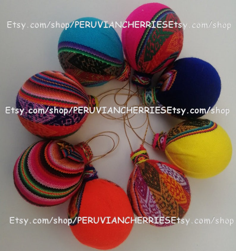 FREE SHIPPING! Peruvian Christmas Balls, Christmas Ornaments, Peru ...
