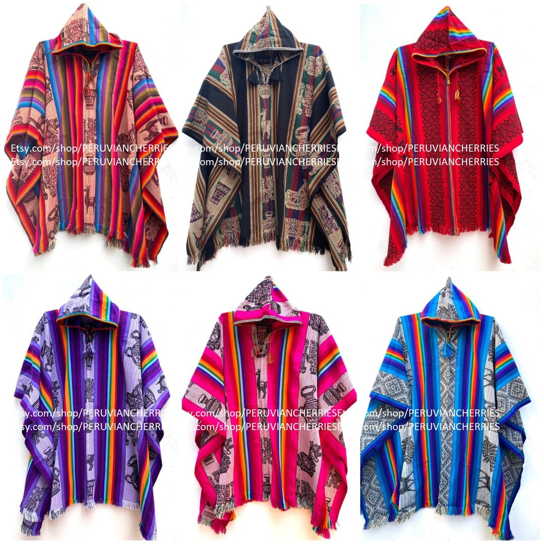 Alpaca Poncho for Men and Woman, Poncho Alpaca Wool, Peru, Poncho for ...