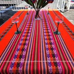 Original Peruvian Fabric, Tribal Ethnic Stripy Textile, Blanket ...