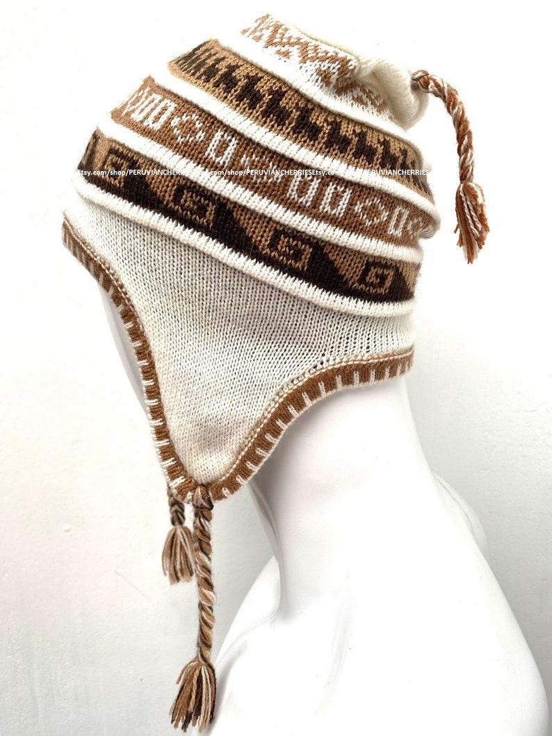 Unisex Peruvian Alpaca Hat Chullo With Earflaps 100% Lining - Etsy