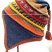 Blue With Orange Unisex Peruvian Alpaca Hat Chullo With Earflaps 100% ...