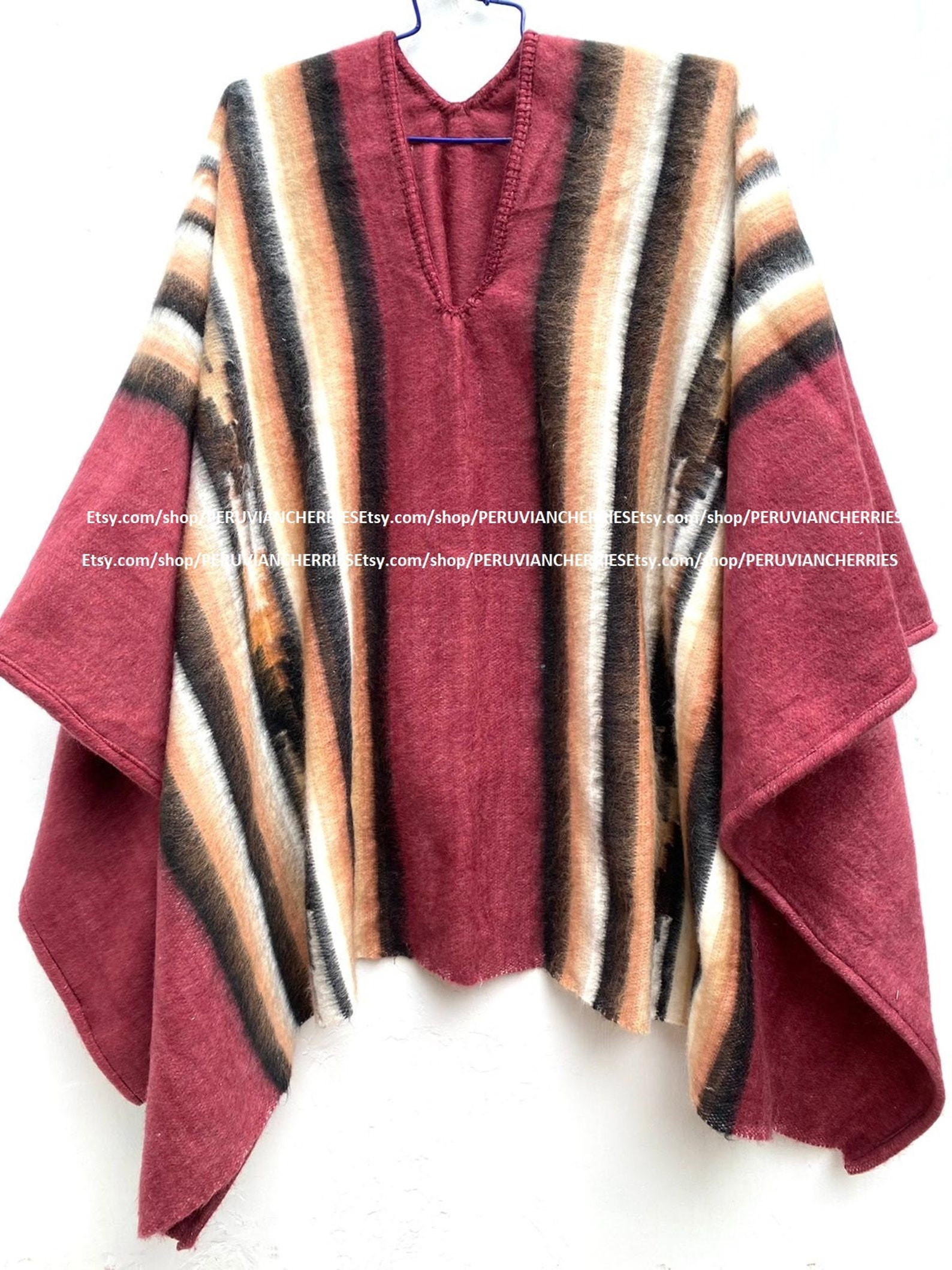 Green Military Alpaca Poncho for Men and Woman, Length 67" Width 57 ...