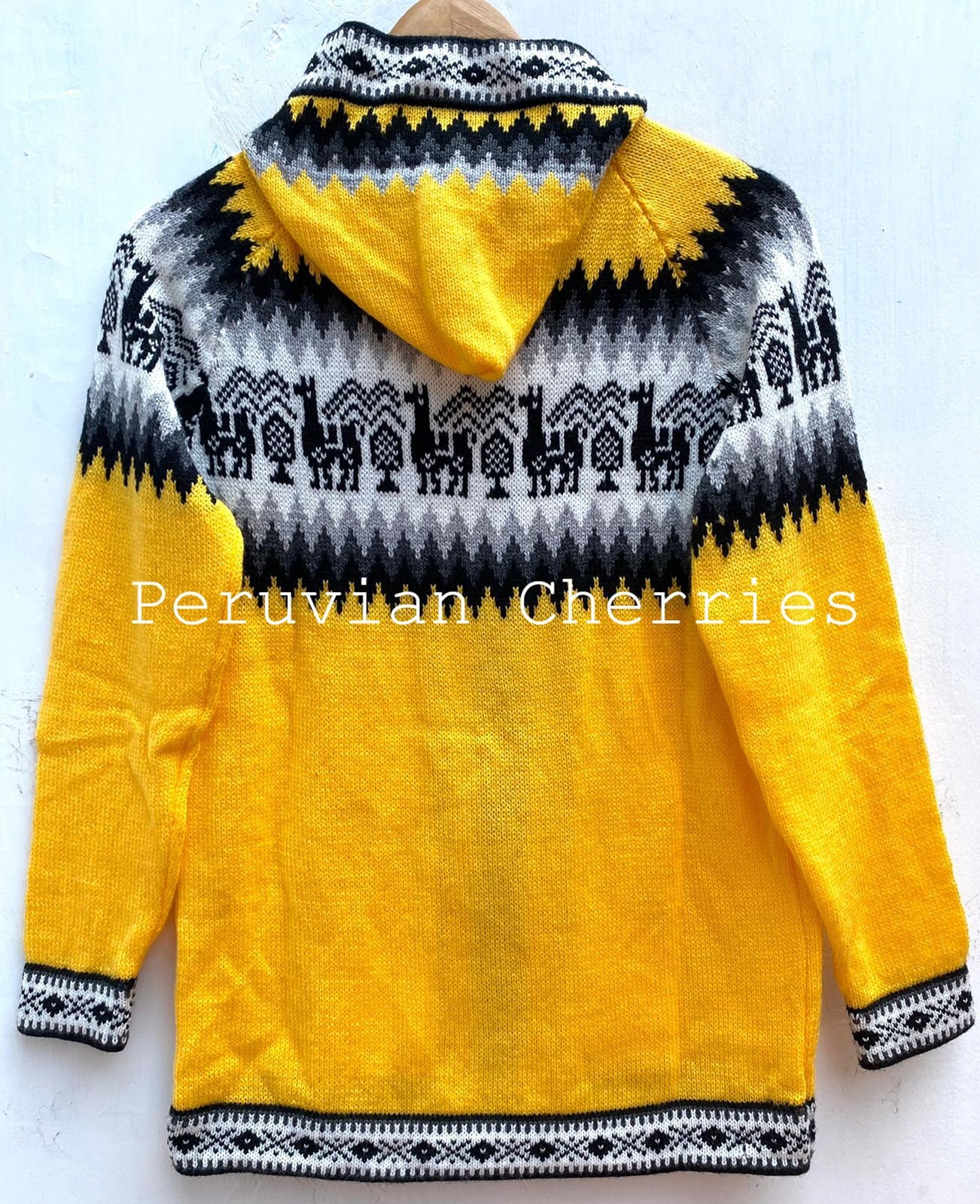 Yellow Alpaca Sweater Unisex Alpaca Sweater Cardigan - Etsy