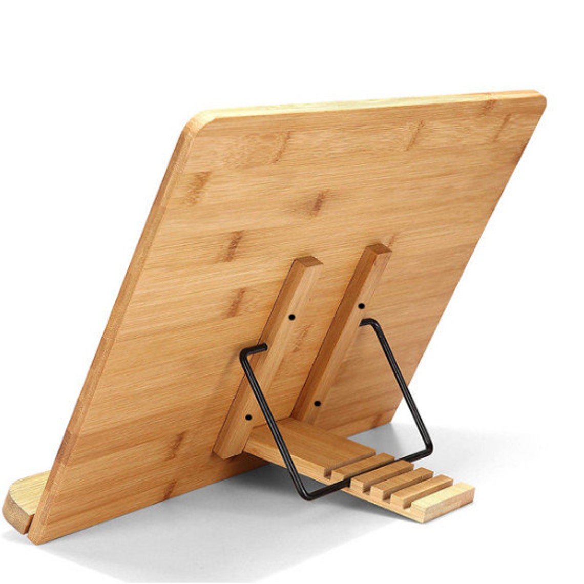 Organic Bamboo Book Stand Wooden Cookbook Stand Recipe | Etsy