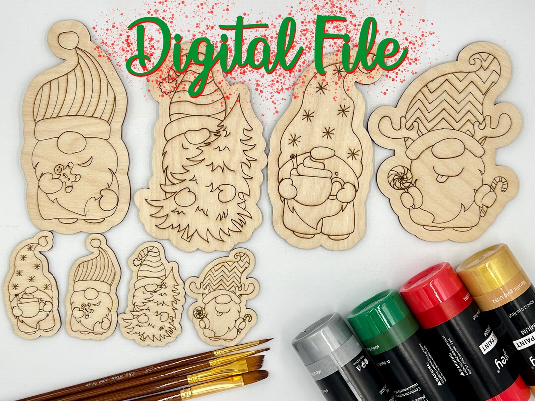 Christmas Gnome Paint Kit Set DIGITAL File ONLY - Winter Holiday ...