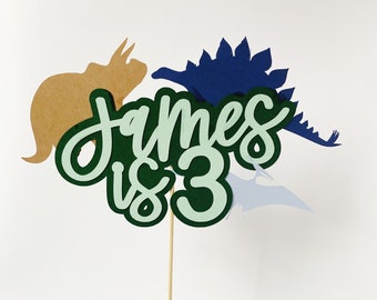 Two Rex Cake Topper Dinosaur Party Topper Second Birthday - Etsy