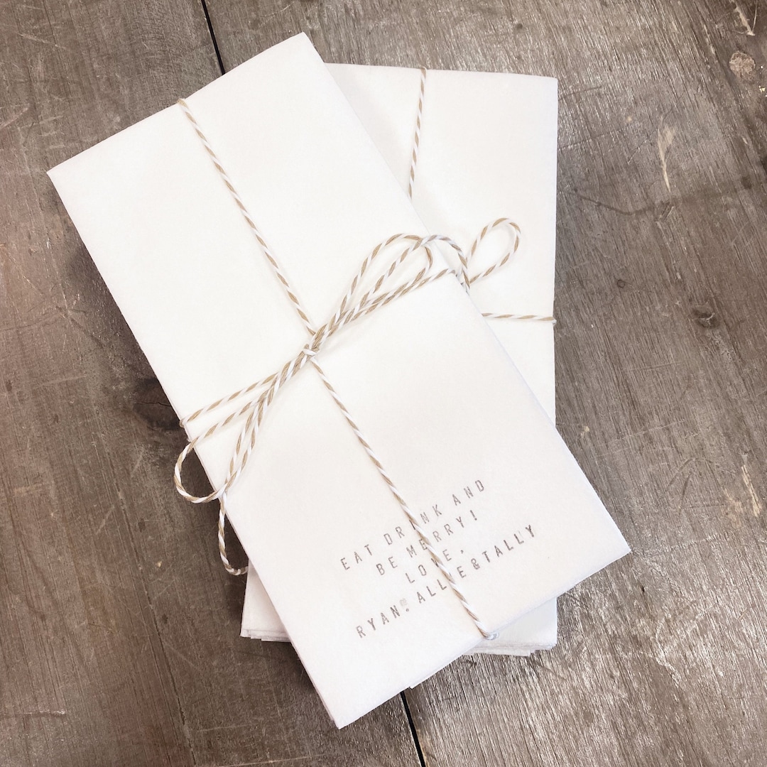 Personalized Hand Guest Towel, Paper Dinner Napkins, Hostess Gift ...