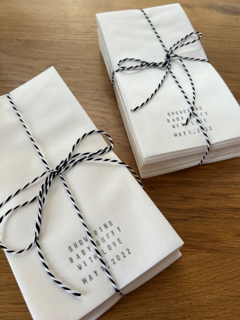 Personalized Hand Guest Towel, Paper Dinner Napkins, Hostess Gift ...
