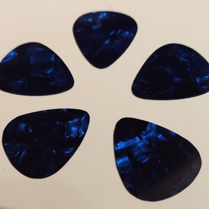 Light Gauge Dark Blue Metallic Guitar Picks 5 Pack - Etsy