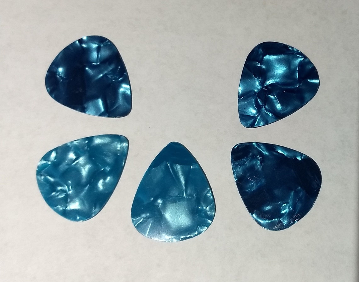 Light Gauge Light Blue Metallic Guitar Picks 5 Pack - Etsy