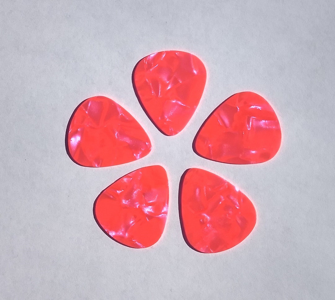 Light Gauge Pink Metallic Guitar Picks 5 Pack - Etsy