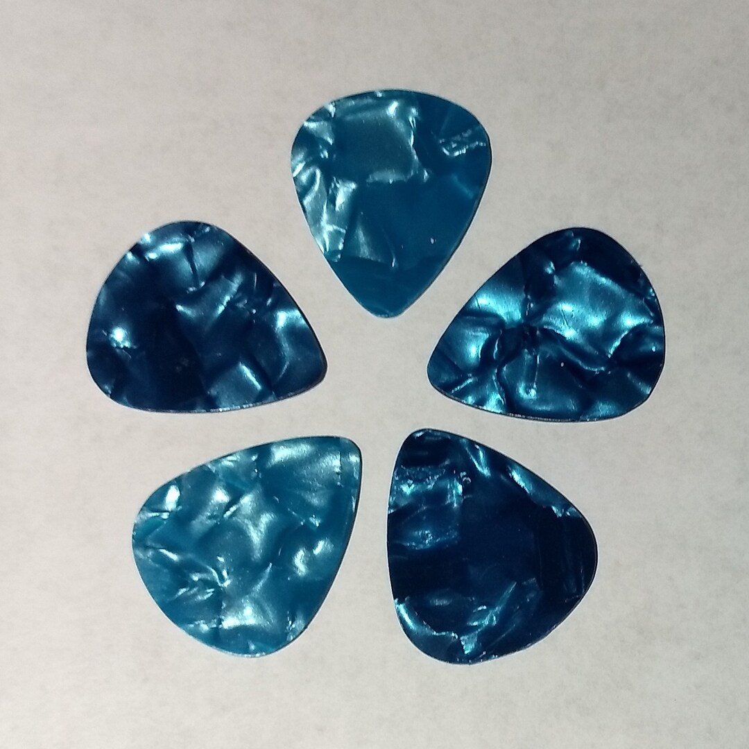 Light Gauge Light Blue Metallic Guitar Picks 5 Pack - Etsy