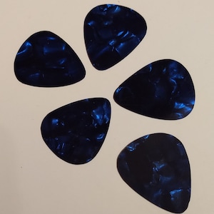Light Gauge Dark Blue Metallic Guitar Picks 5 Pack - Etsy