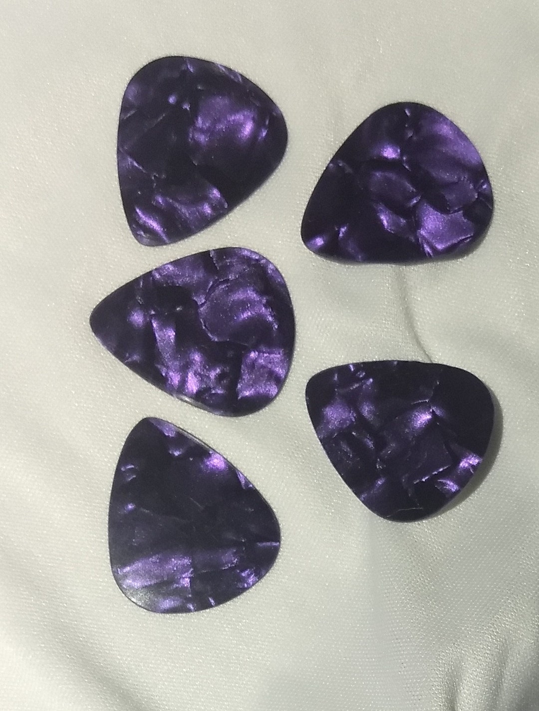 Light Gauge Purple Metallic Guitar Picks 5 Pack - Etsy