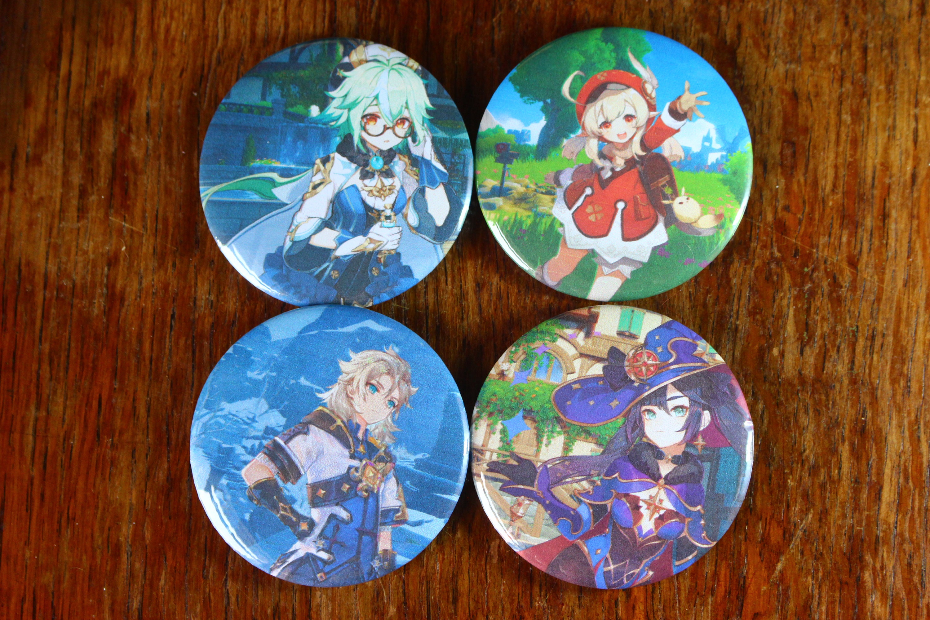 Genshin Character Badge MULTIPLE DESIGNS - Etsy
