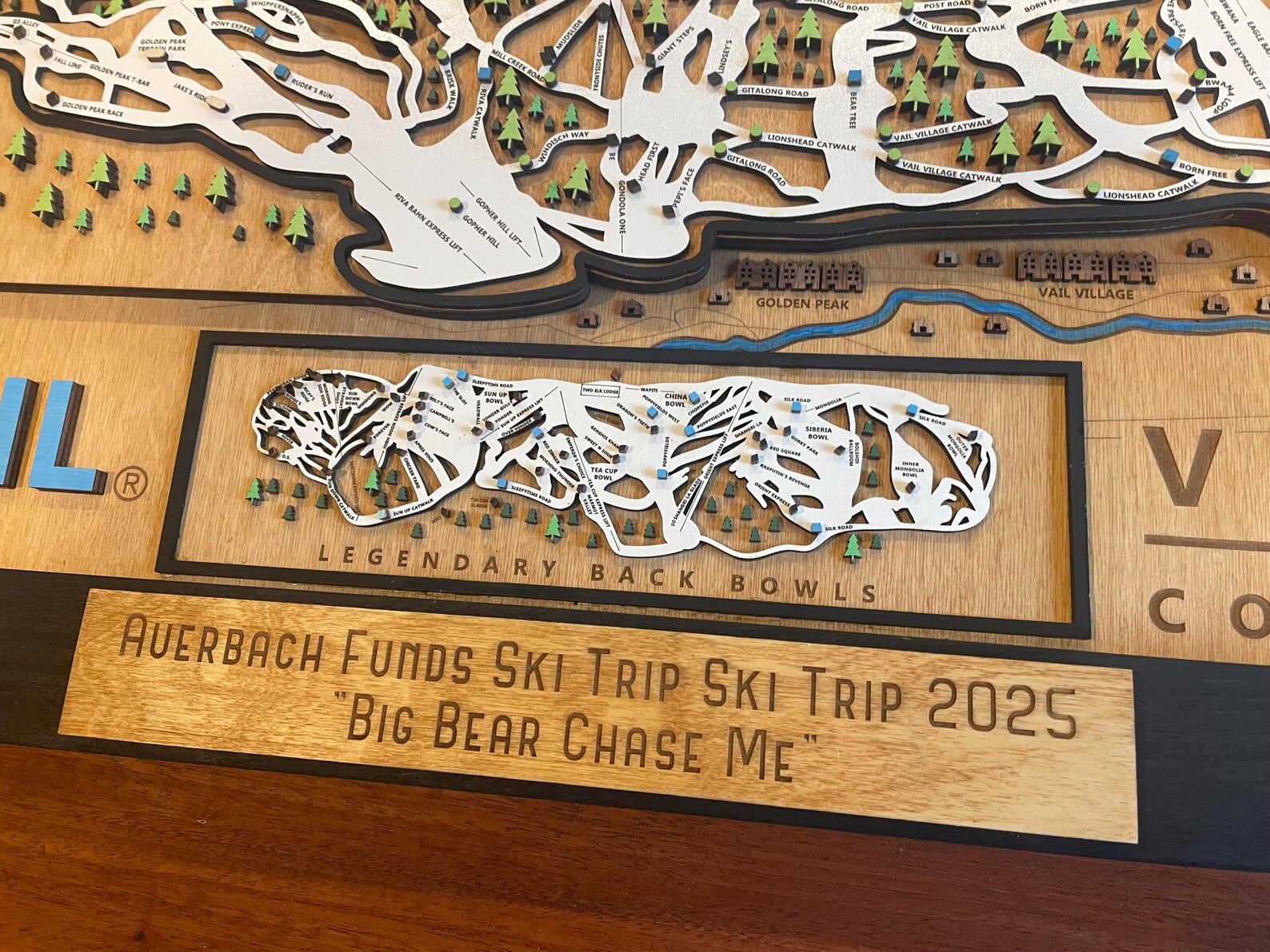 Custom Engraving or Addition to Wooden Ski Map - Etsy