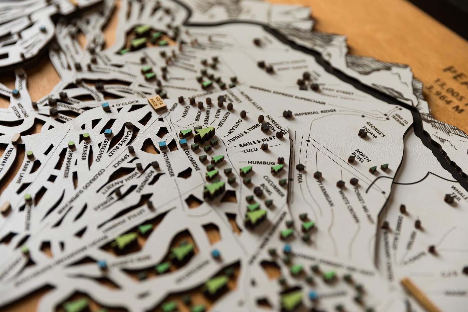 Breckenridge Ski Map | Layered Wooden Ski Trail Map | Colorado Mountain ...