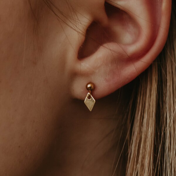 Tiny Dangle Earrings - Etsy