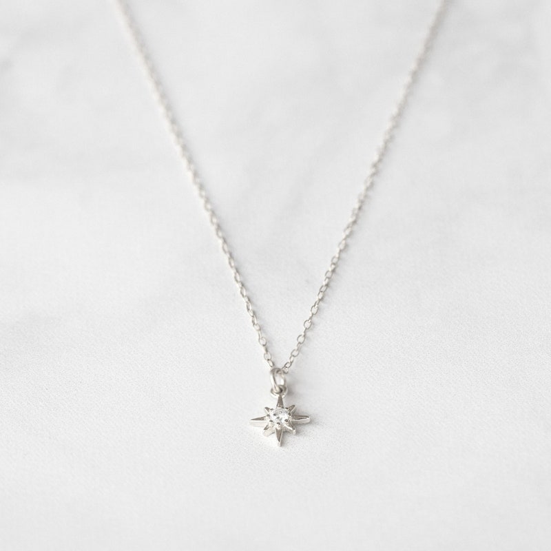 Dainty Silver Necklace - Etsy