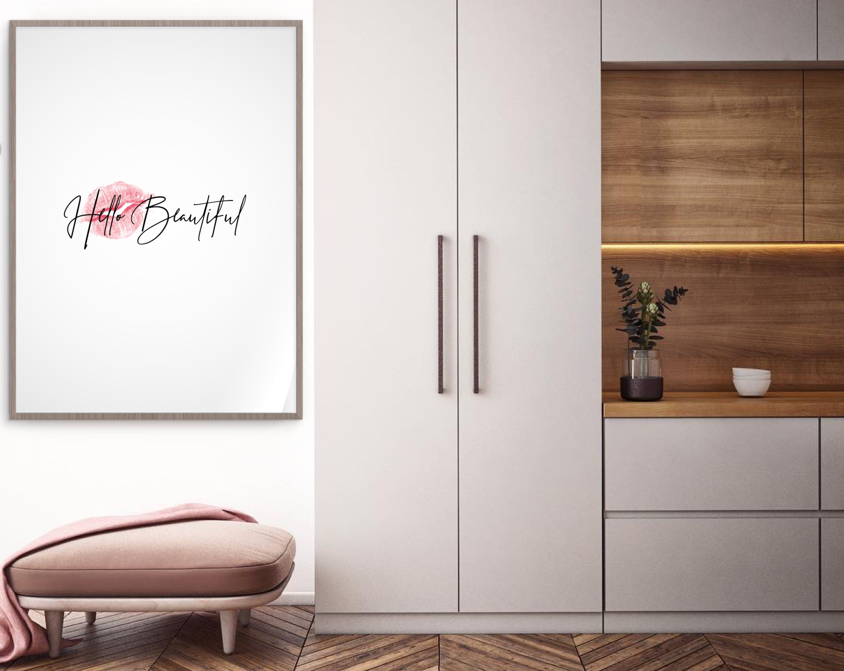 Hello Beautiful Digital Print, Wall Decor, Print, Modern, Home Decor ...