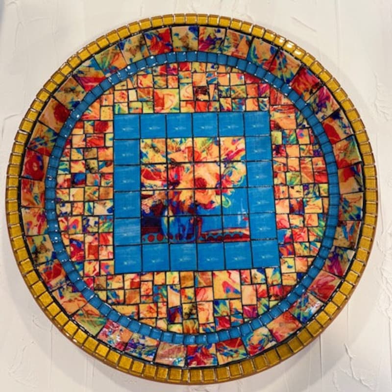 Glass Mosaic Plate - Etsy
