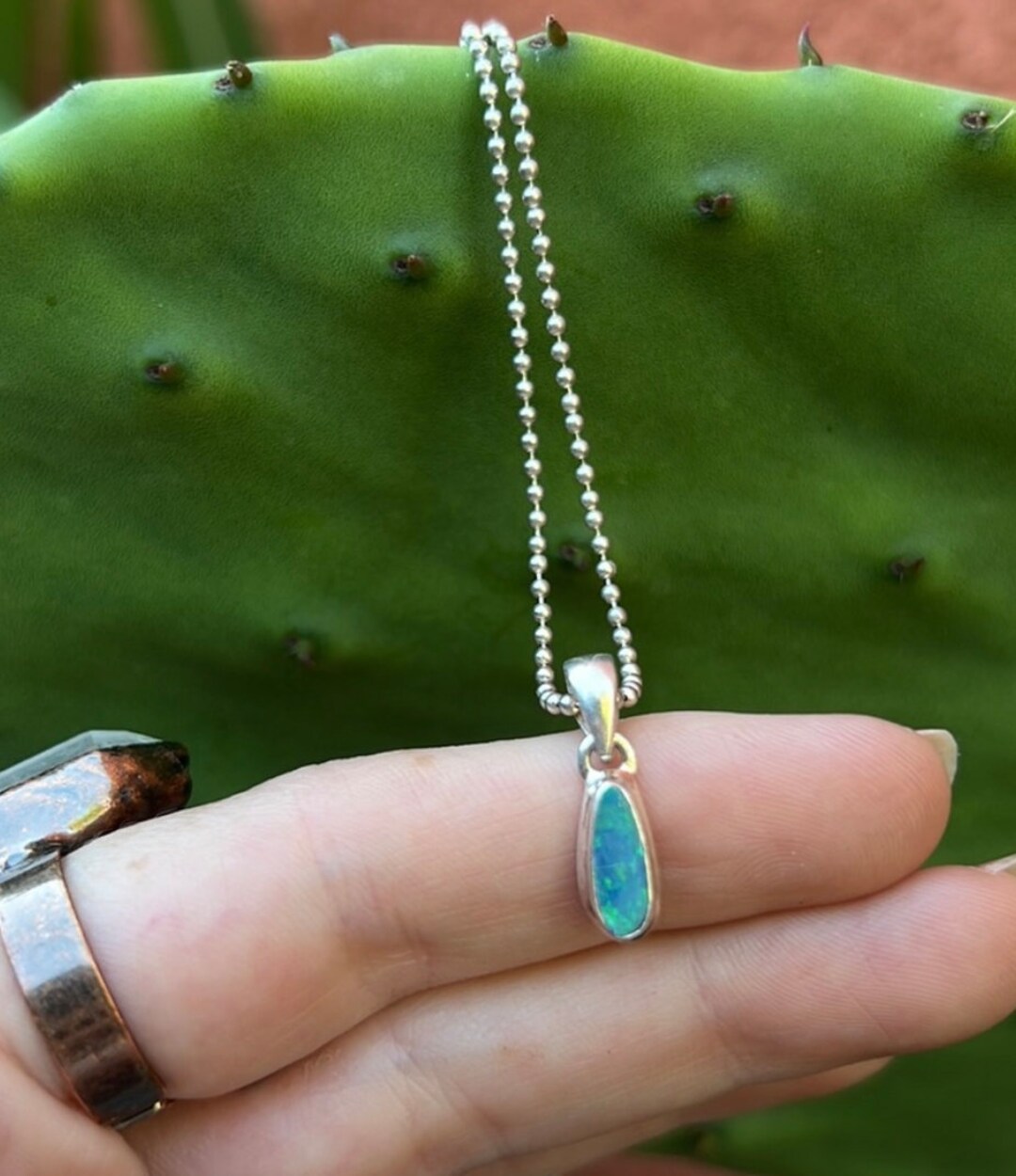 Mini Authentic Australian Opal, and Sterling, Silver, Beautiful ...