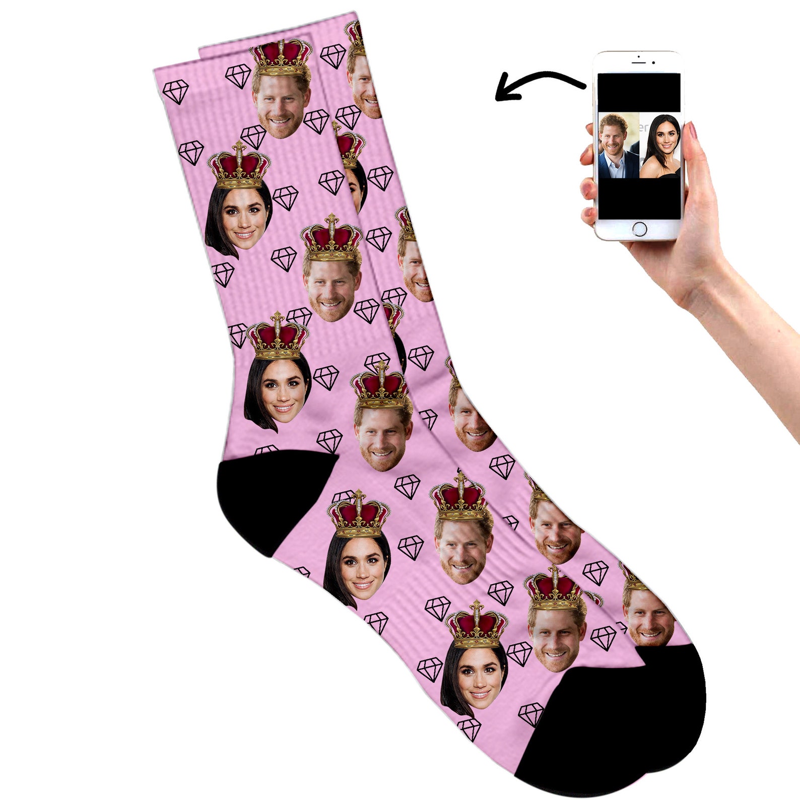 King and Queen Socks - Etsy
