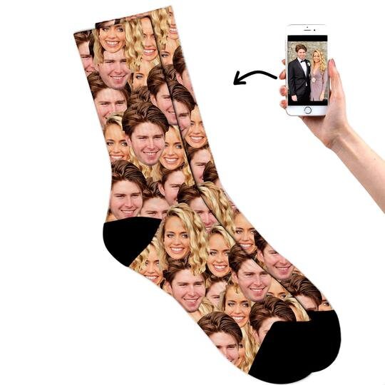 Funny Socks for Him Custom Printed Socks With Your Faces on - Etsy UK