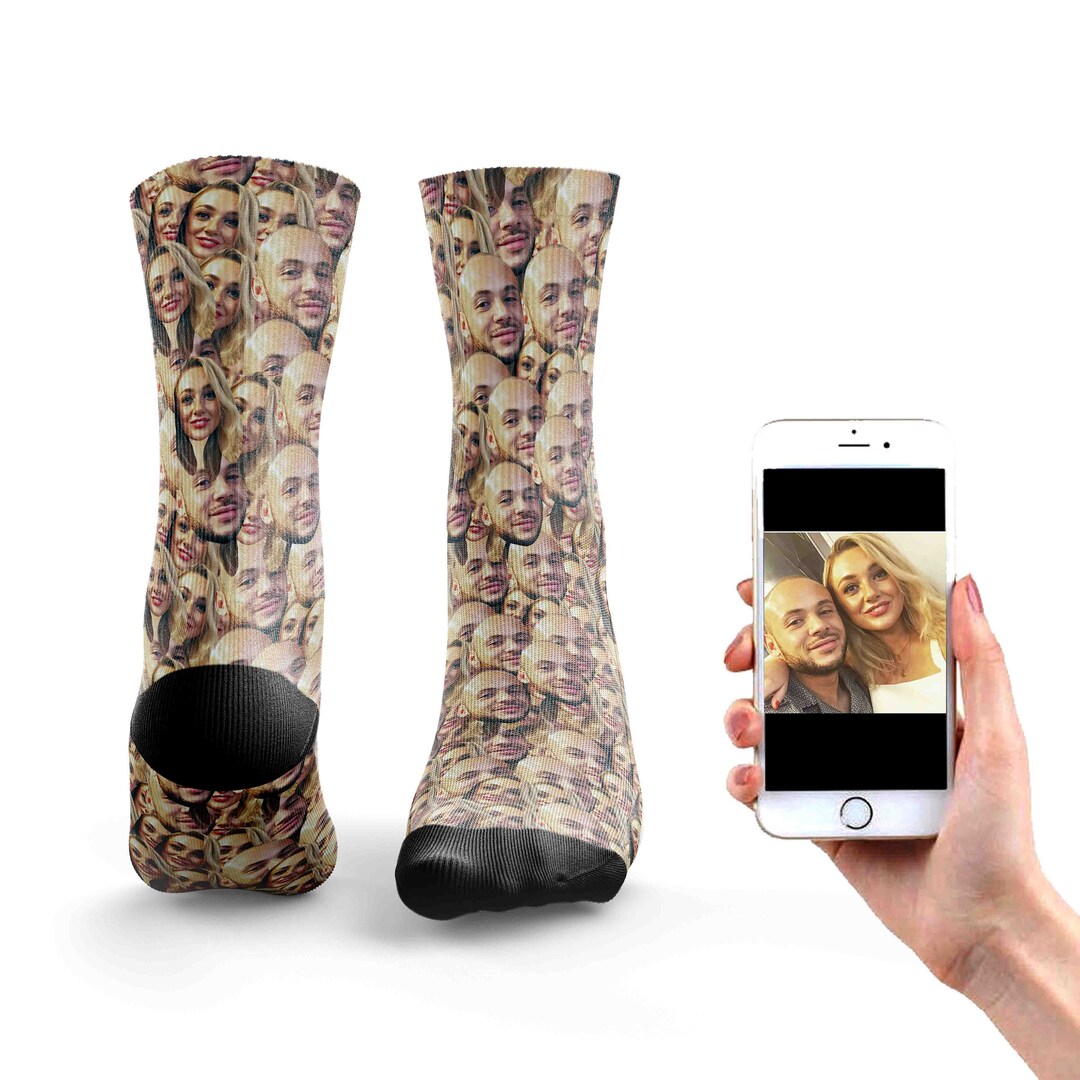 Funny Socks for Him Custom Printed Socks With Your Faces on - Etsy UK