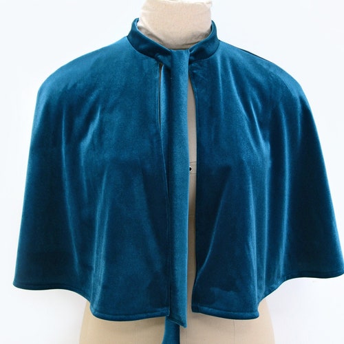 Silk Velvet Short Cape Capelet Wrap With Satin Bow - Etsy