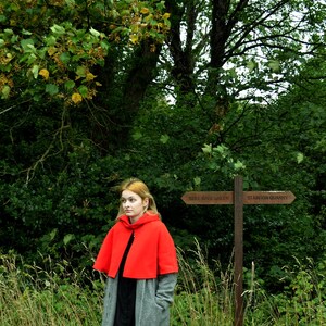 Red Fleece Cape With Hood. Short Cloak Over Coat - Etsy
