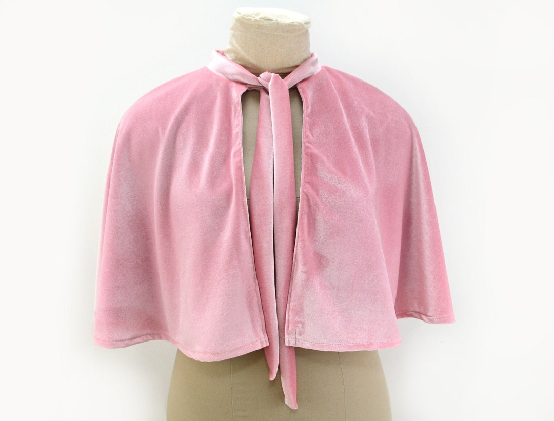 Pink Velvet Capelet With Lining Cape - Etsy