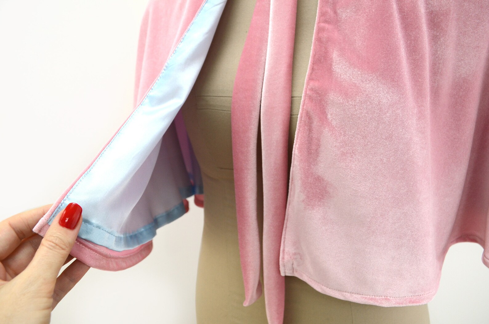 Pink Velvet Capelet With Lining Cape - Etsy UK