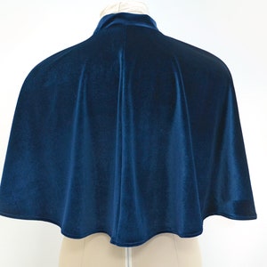 Navy Blue Velvet Capelet With Lining Cape - Etsy