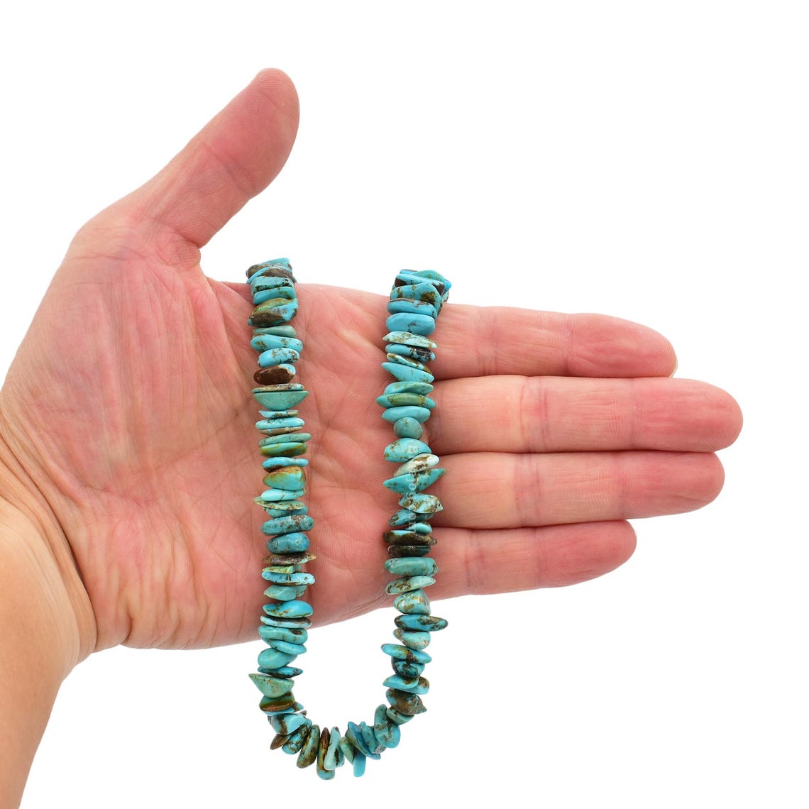 Bluejoy 12mm Genuine Native American Style Natural Turquoise Free-form ...