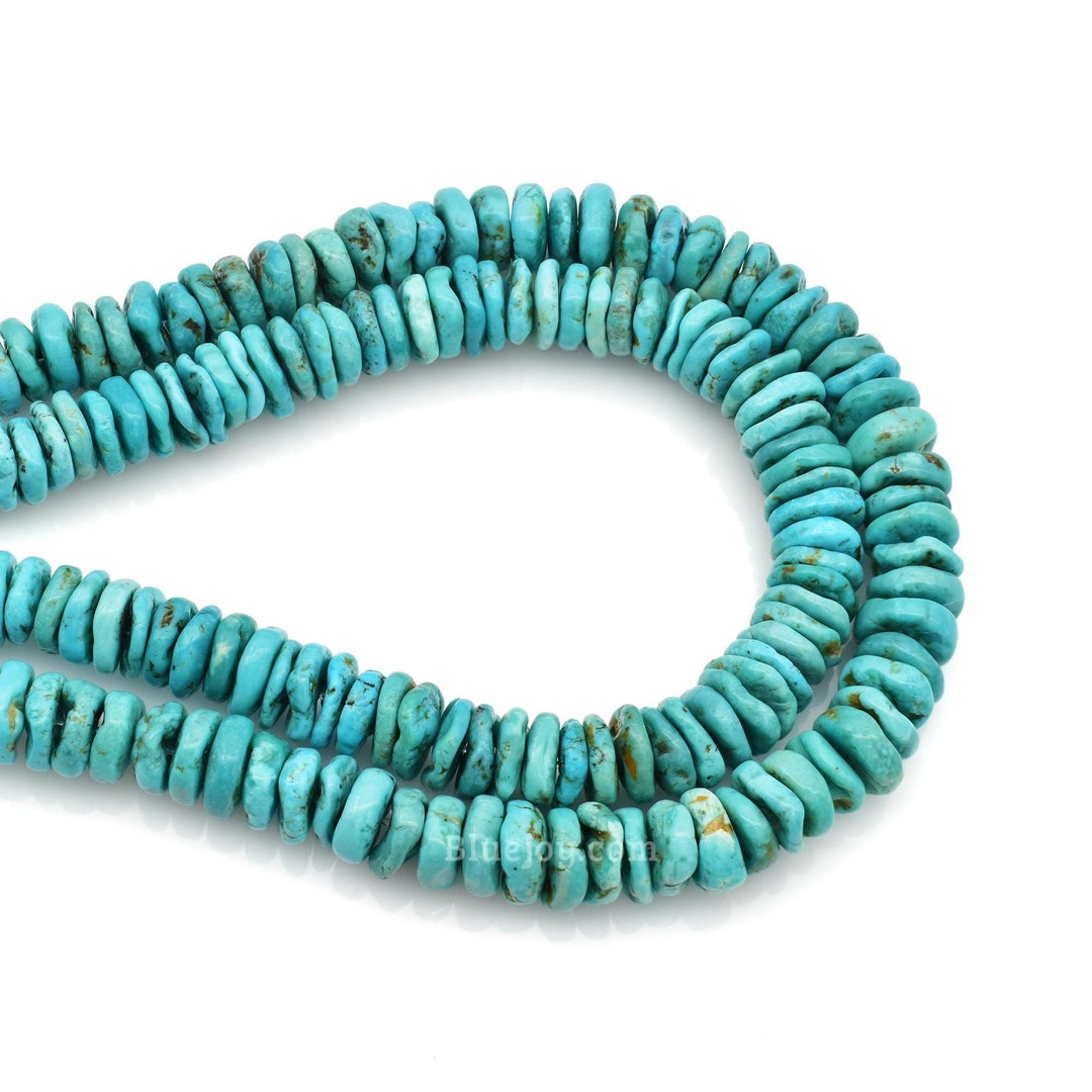 Bluejoy 9mm Genuine Native American Style Natural Turquoise Free-form ...