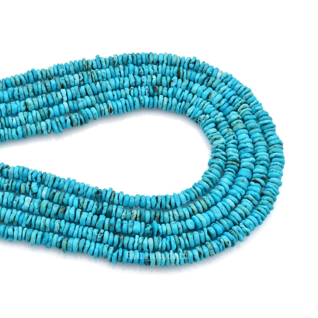 Bluejoy 5mm Genuine Native American Style Natural Turquoise Free-form ...