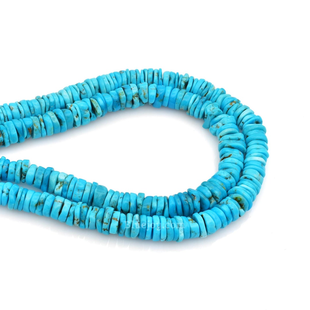 Bluejoy 8mm Genuine Native American Style Natural Turquoise Free-form ...