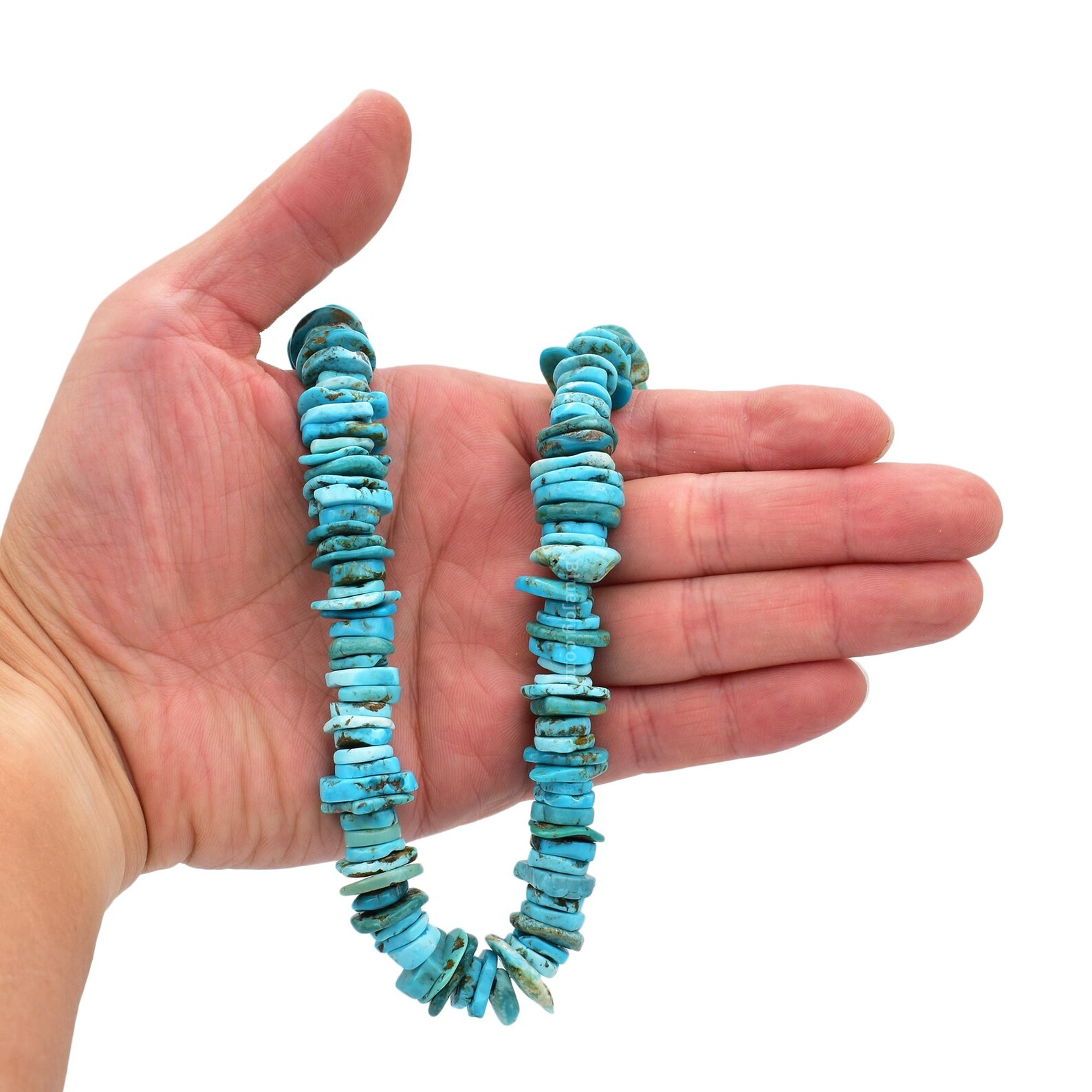 Bluejoy 15mm Genuine Native American Style Natural Turquoise Free-form ...