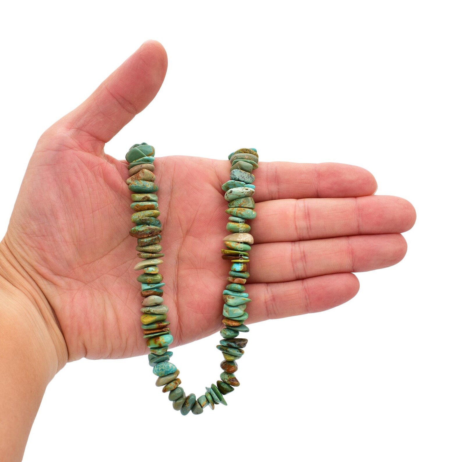 Bluejoy 12mm Genuine Native American Style Natural Turquoise Free-form ...