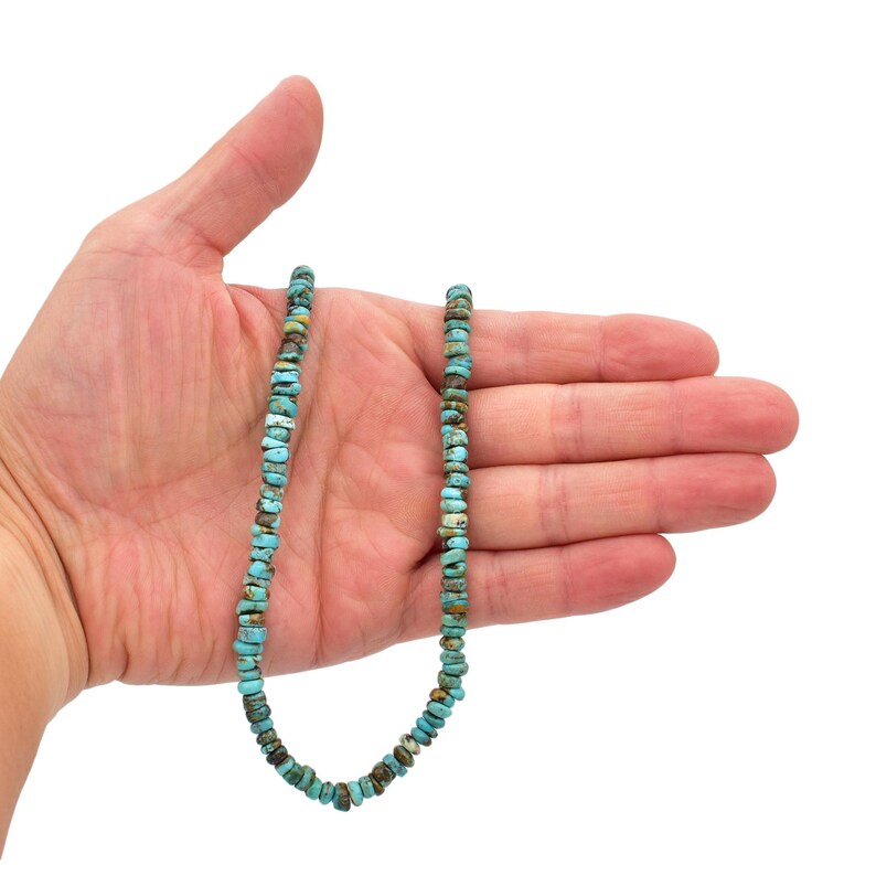 Bluejoy 6mm Genuine Native American Style Natural Turquoise Free-form ...