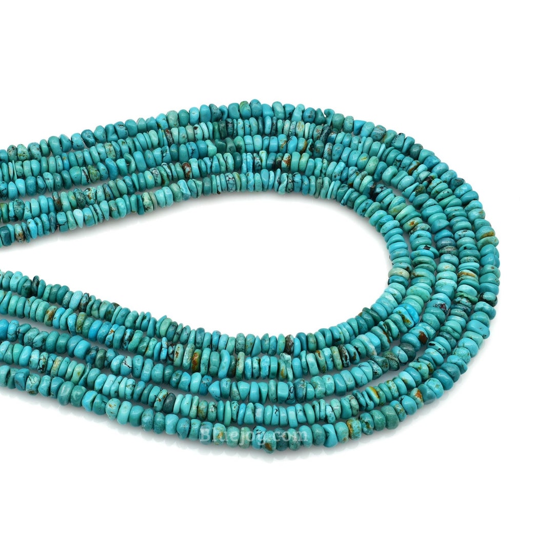Bluejoy 5mm Genuine Native American Style Natural Turquoise Free-form ...