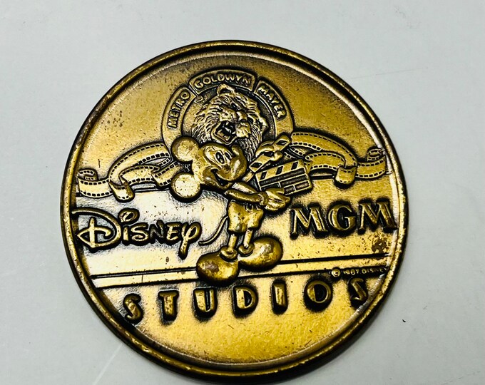 Vintage 1989 Disney MGM Studios Pre Opening Commemorative Coin Medal ...