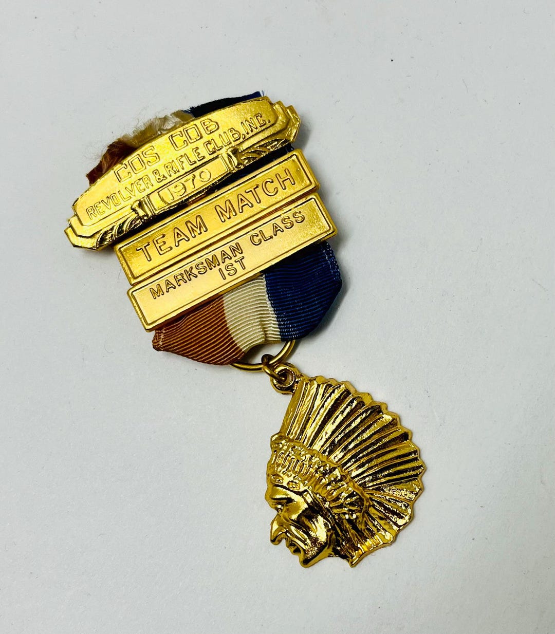 Vintage National Rifle Association NRA Ribbon and Medal Cos Cob ...