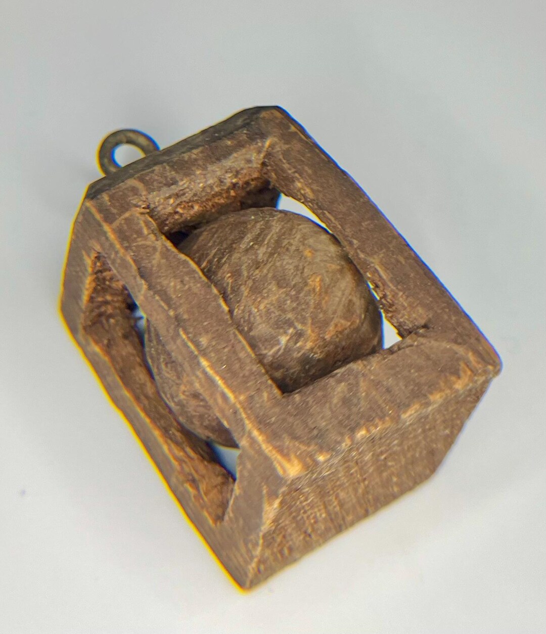 Vintage Very Rustic Primitive Ball in Cage Wooden Folk Art Whimsey ...