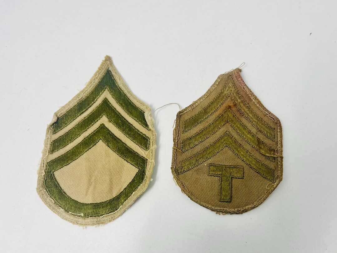 Vintage US Army Patches: WWII Staff Sergeant & Technical Sergeant - Etsy