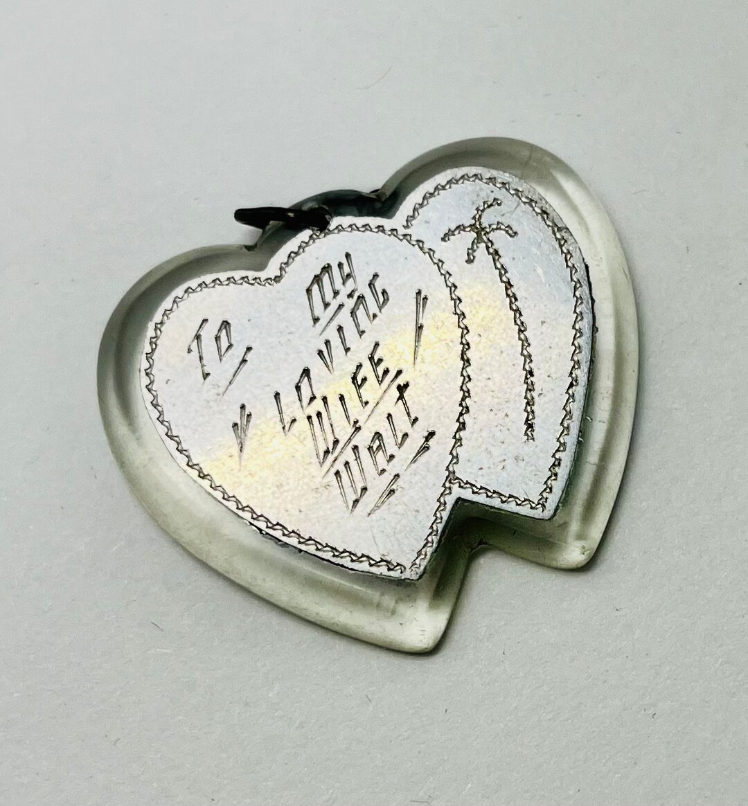 Vintage WWII World War II Era 1940s Engraved Heart Love Token ...