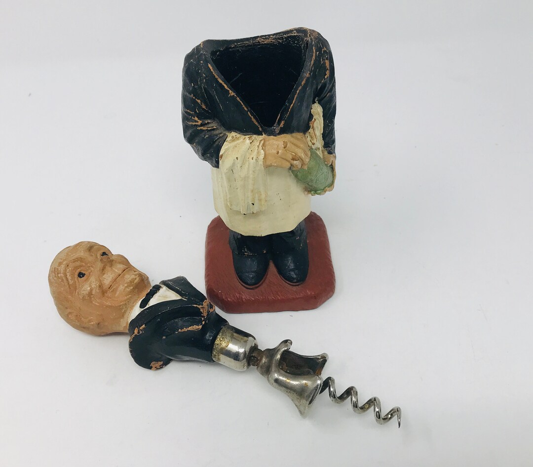 Vintage Corkscrew in Shape of Butler, Waiter or Bartender full Body ...